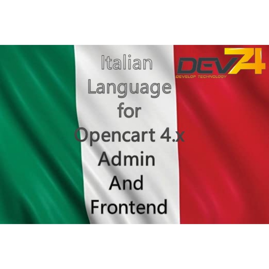 Complete Italian language for Opencart 4.x Admin and FrontEnd - OC4FULLITA