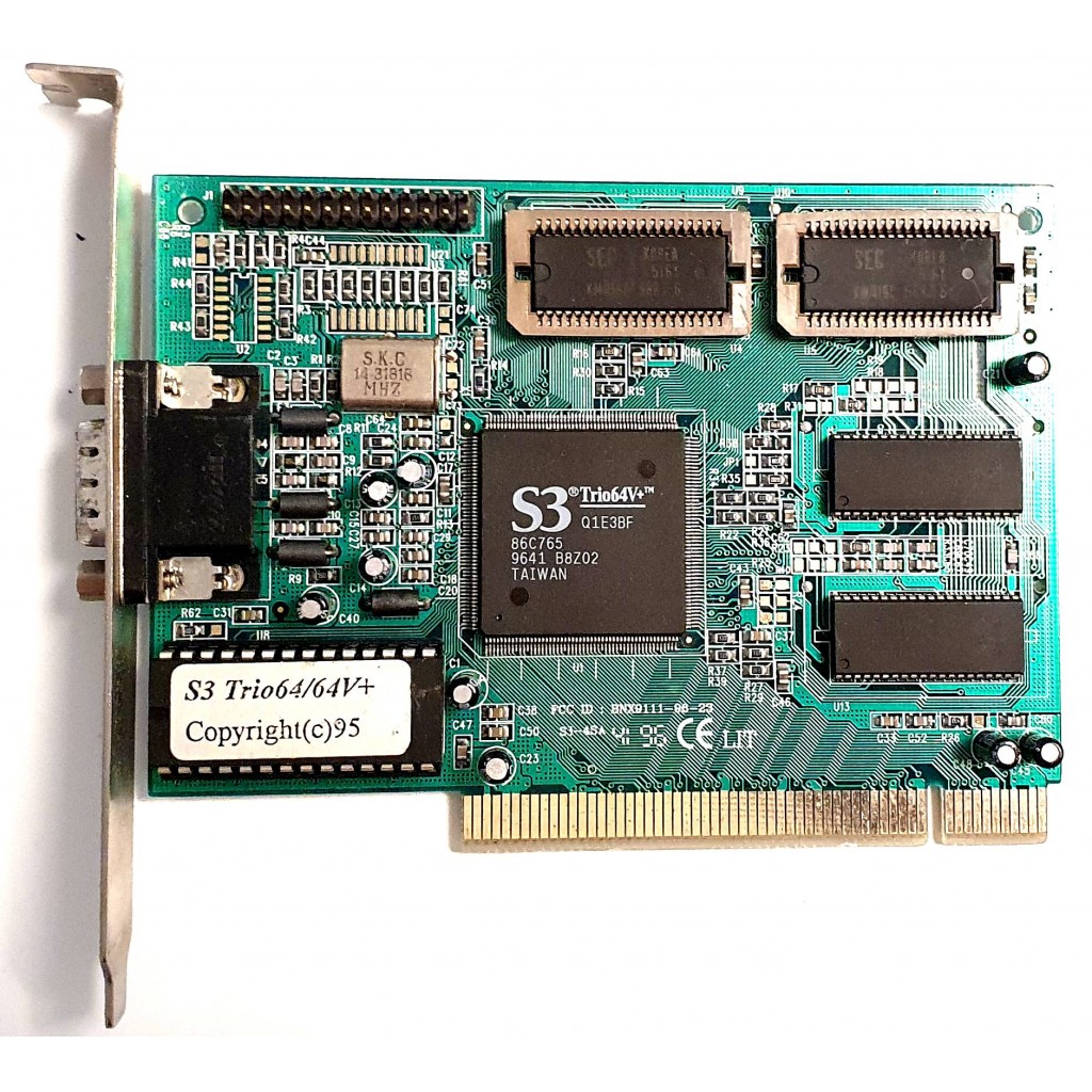 PCI S3 Trio 64 V Plus Graphics Card - Trio64V2DX