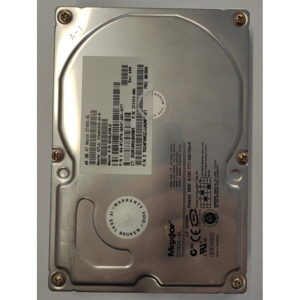 Internal hard disk Maxtor D740X-6L 40GB IDE - D740X-6L