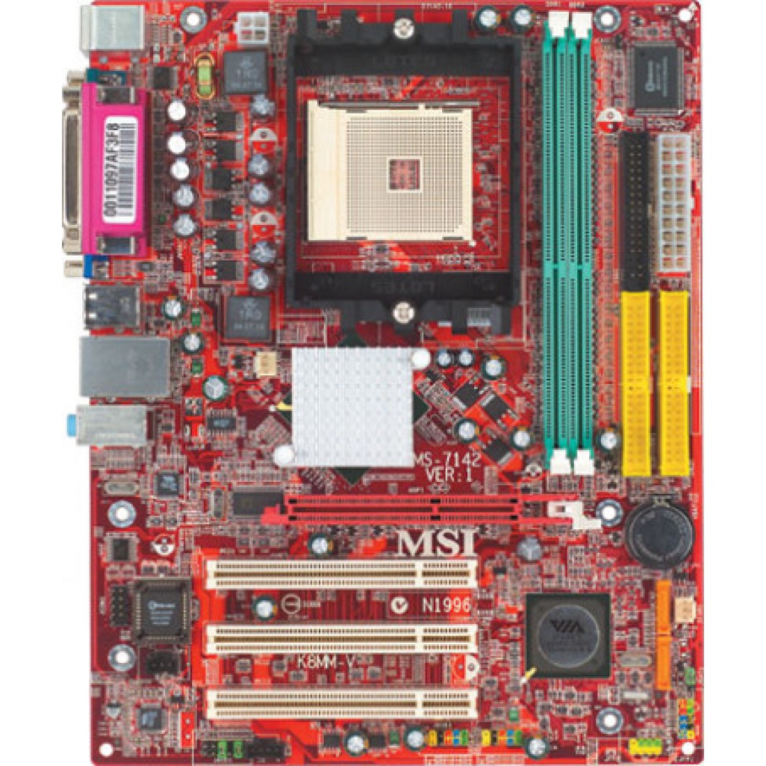 MSI MS-7142 K8MM-V Motherboard with AMD Sempron 2600+ and 1GB of DDR ...
