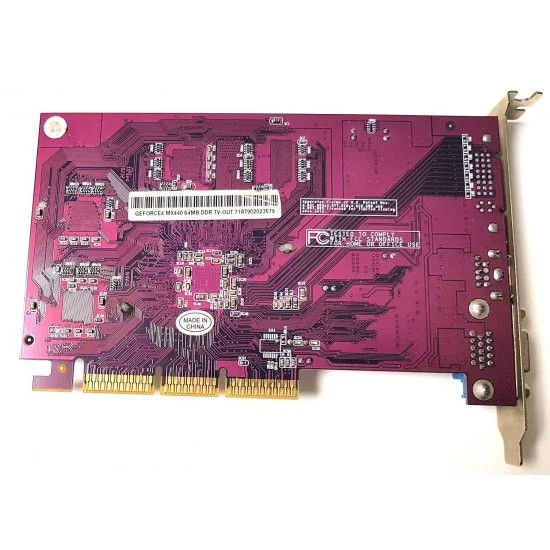 Scheda video AGP NVIDIA GeForce 4 MX440 con 64MB RAM DDR e uscita video ...