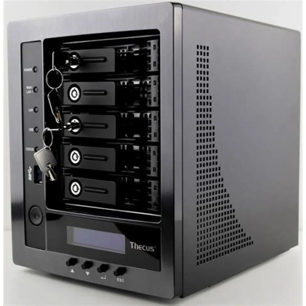 Thecus N5810Pro NAS server with Gigabit Switch and integrated UPS ...